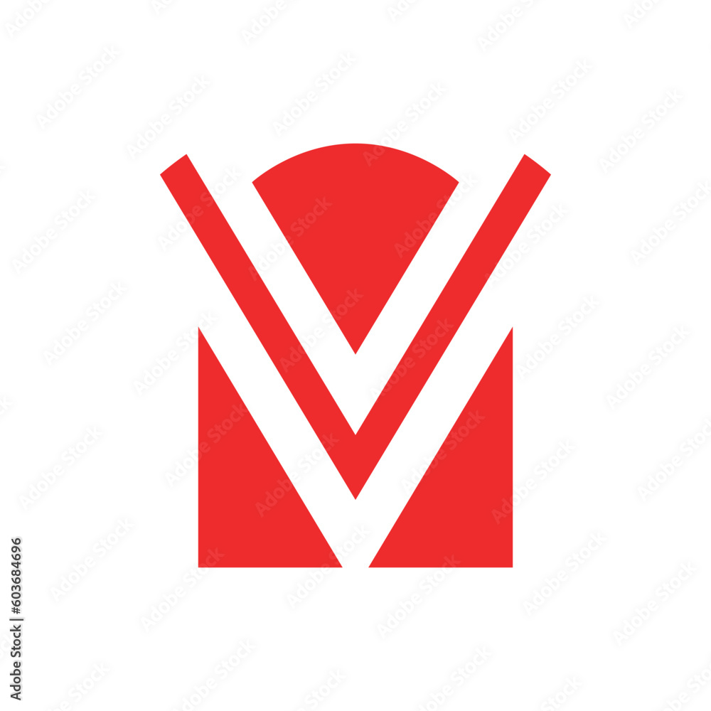 red logo letter M symbol logo vector illustration template design Stock ...