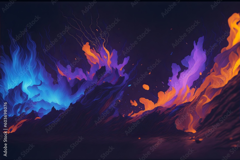 abstract colorful fantasy background, color splash explosion like a ...