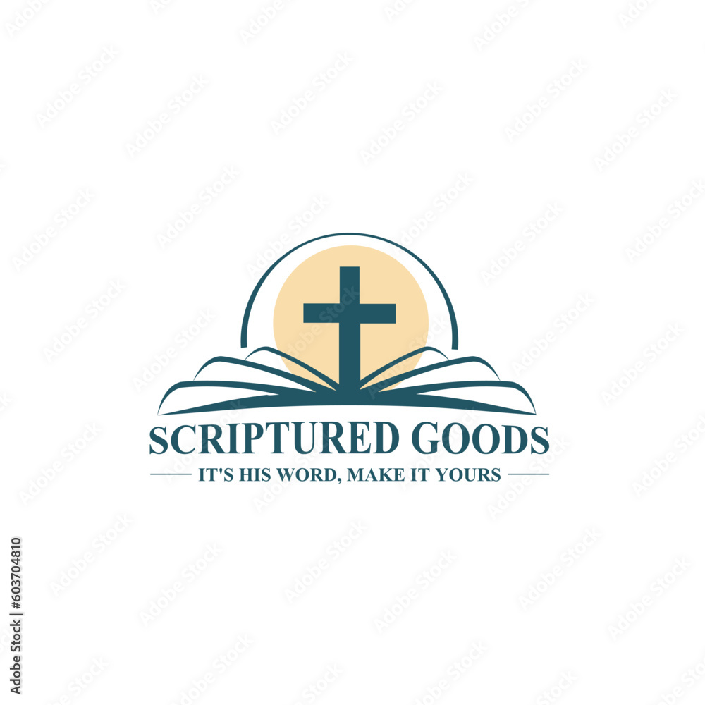Simple and Minimal logo design for Church and Cristian education Stock ...