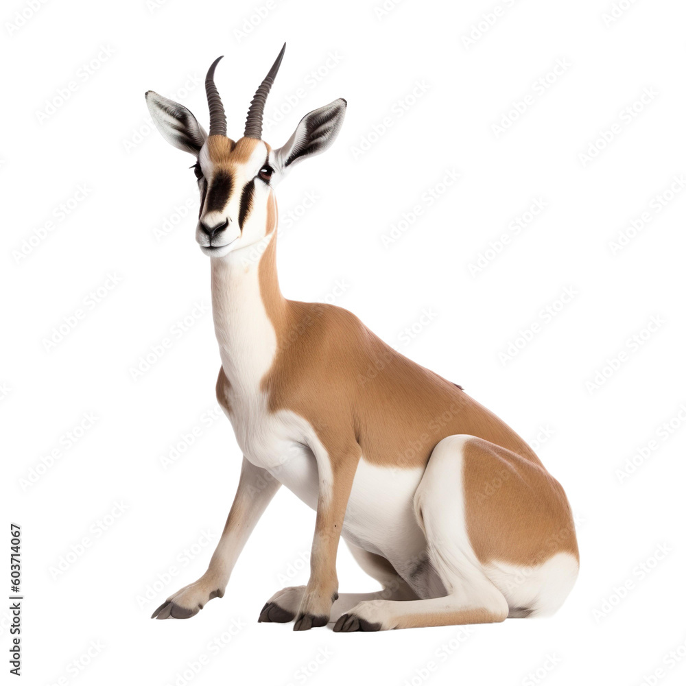 animal Springbok deer sitting on a transparent background, Generative ...