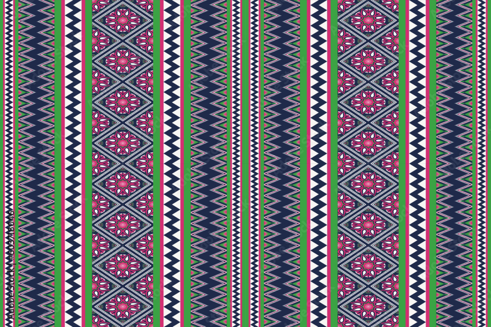 Ethnic oriental traditional Asian border with tribal elements seamless ...