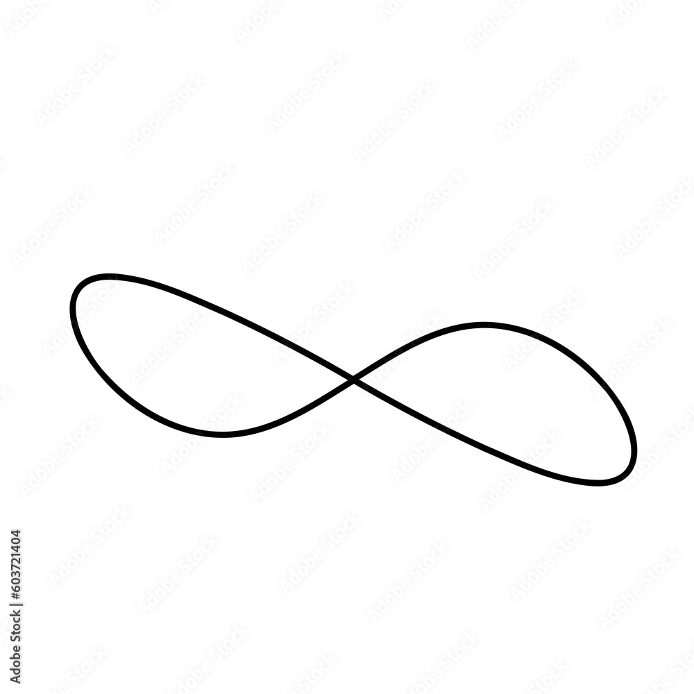 Infinity symbol line icon, outline vector sign, linear style pictogram ...