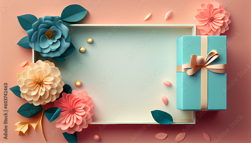 Women day and mother's day background banner in a feminine color ...