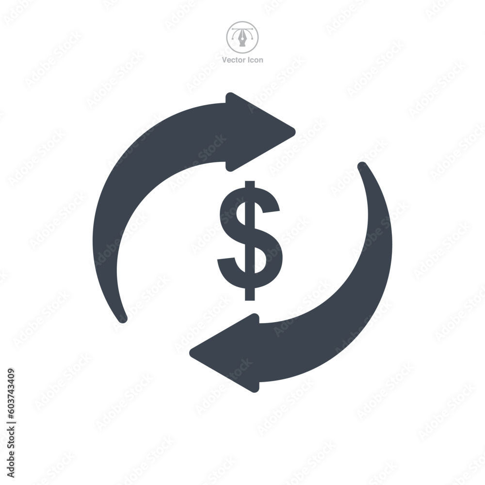 cash flow icon symbol template for graphic and web design collection ...