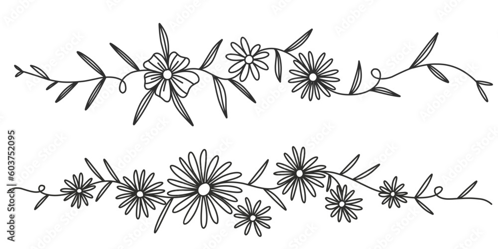 Line art illustration of branches of a tree Stock Vector | Adobe Stock