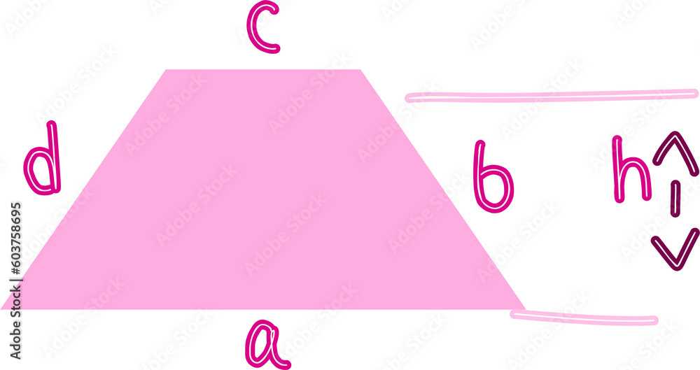 Geometric figure trapezoid with guides Stock Illustration | Adobe Stock