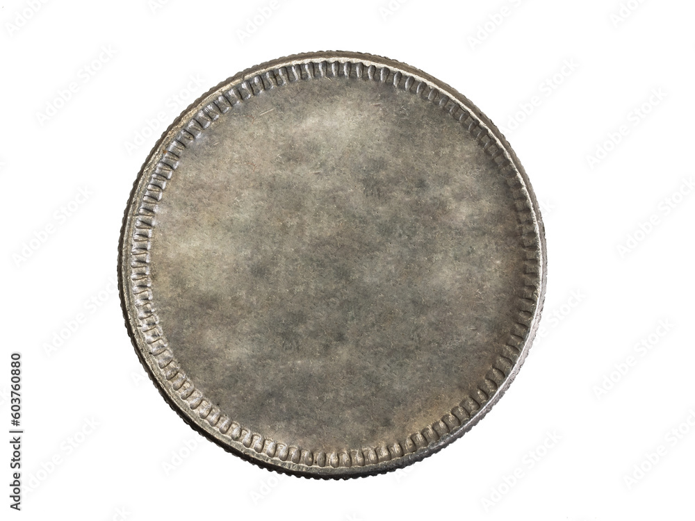 old empty silver coin on a transparent isolated background. png Stock ...