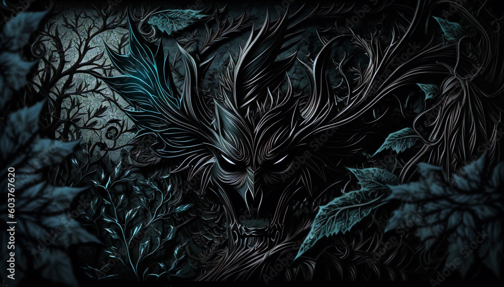 Shadowed Divinity: A Generative AI's Intriguing Dark Fantasy Wallpaper ...
