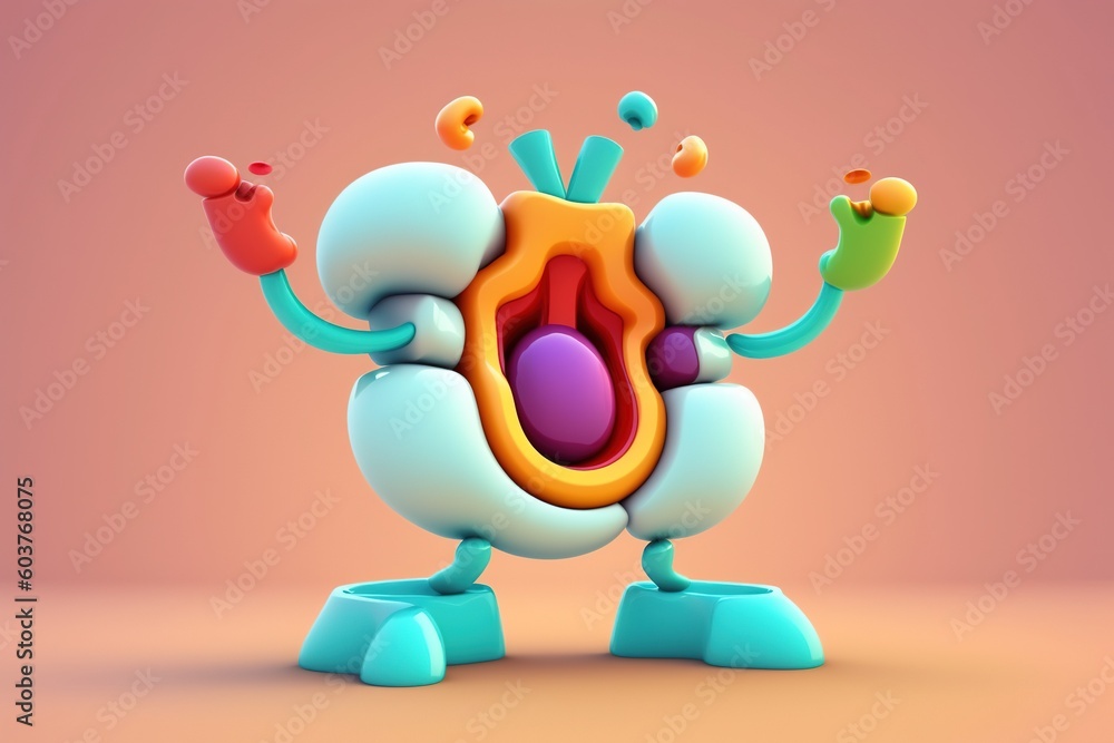 bowels Cute cartoon healthy human anatomy internal organ character set ...