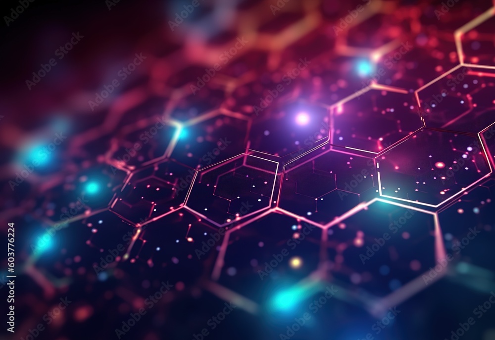 Futuristic data flow, data transfer technology. Cyberpunk, big data and ...