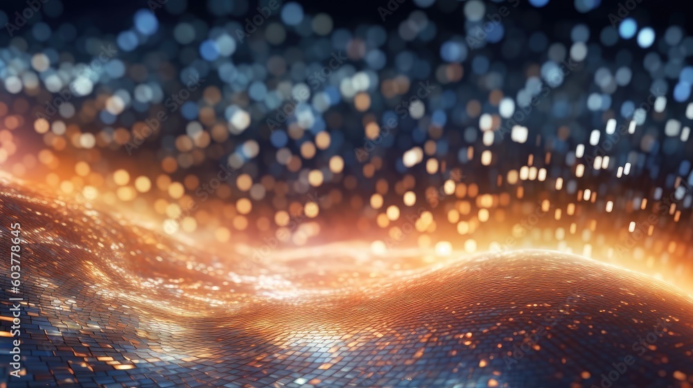 Shiny light and gold glitter background created using generative AI ...