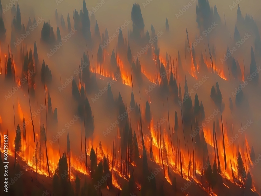 forest fire, forest fires in summer, fire smoke, environmental ...