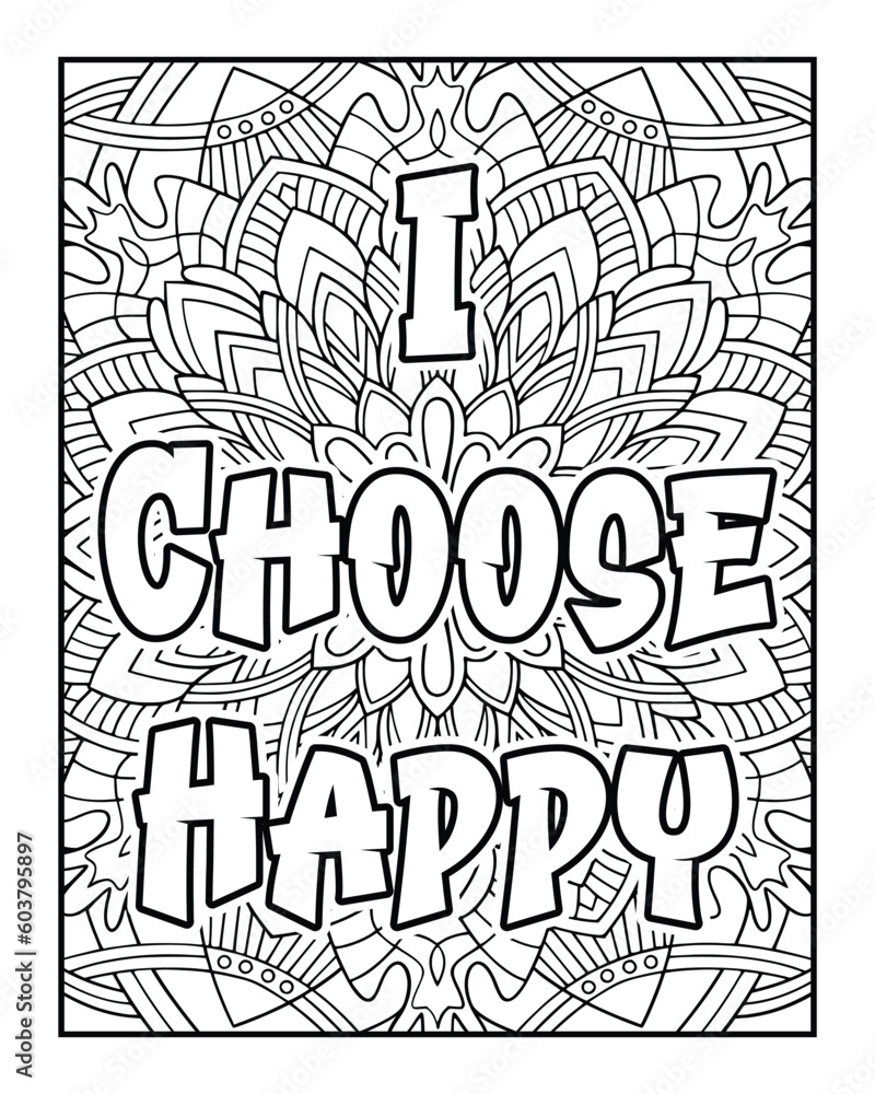 An Inspirational word Coloring page for Positive Thinking and Self ...