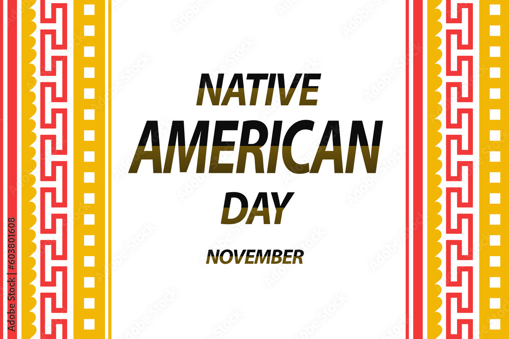 native american day. Vector web banner, poster, card for social media ...