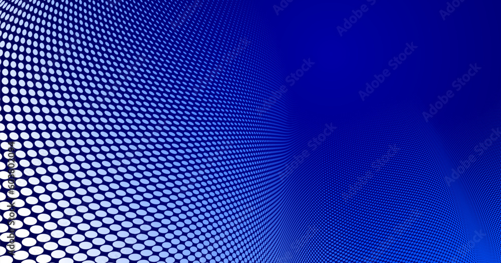 Dark blue dots in 3D perspective vector abstract background, multimedia ...