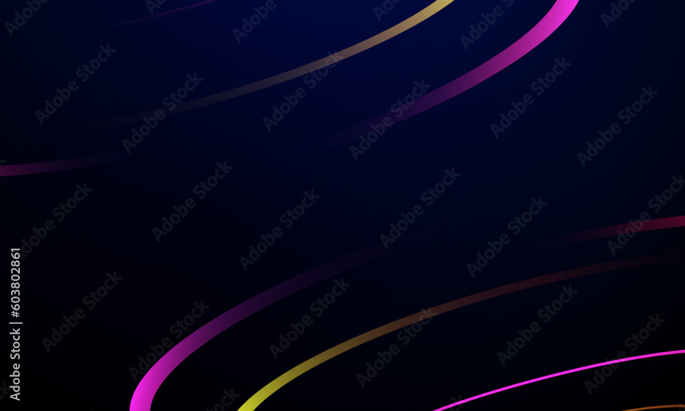 Technology design on dark blue color background. Overlay colorful line ...