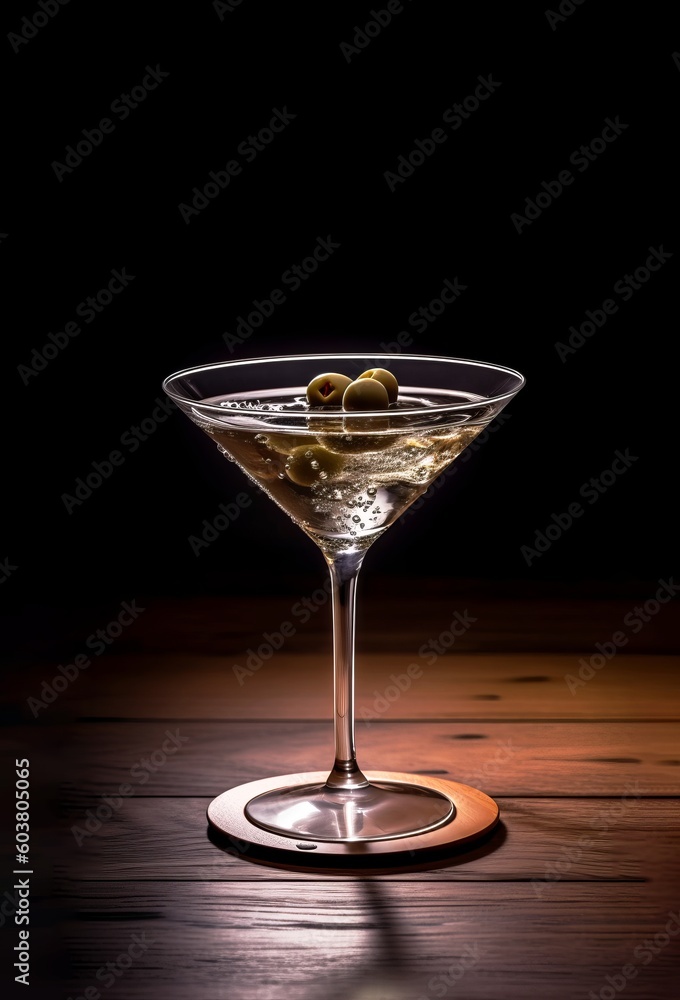 Studio photoshot of Martini Cocktail on a wood bar background created ...