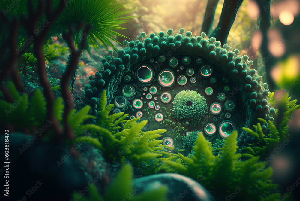 Nature's Watchful Eye in the Ferns. A Captivating of a Giant Eye ...