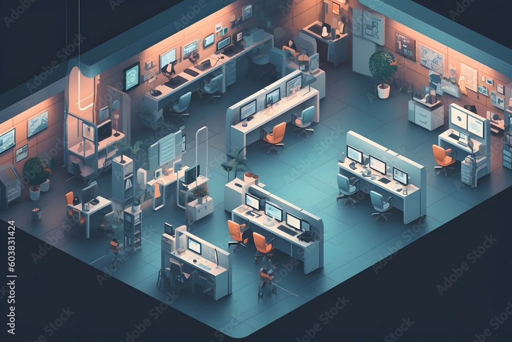 Isometric banner illustration showing customer care , .highly detailed ...
