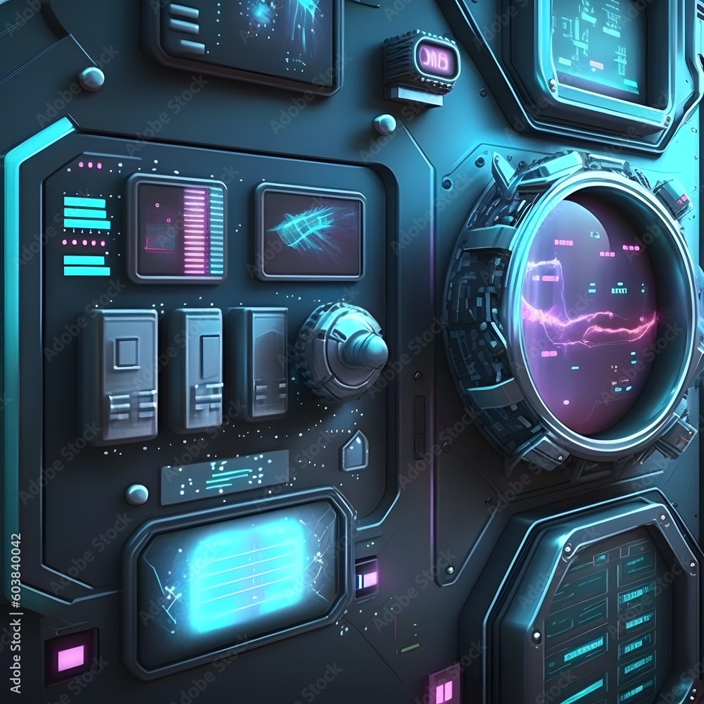 Immersive Interstellar Experience: Futuristic Spacecrafts Engine Room ...