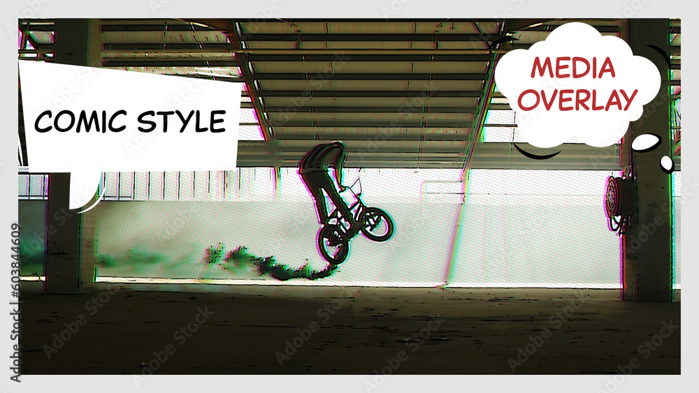 Comic Style Media Overlay Stock Template | Adobe Stock