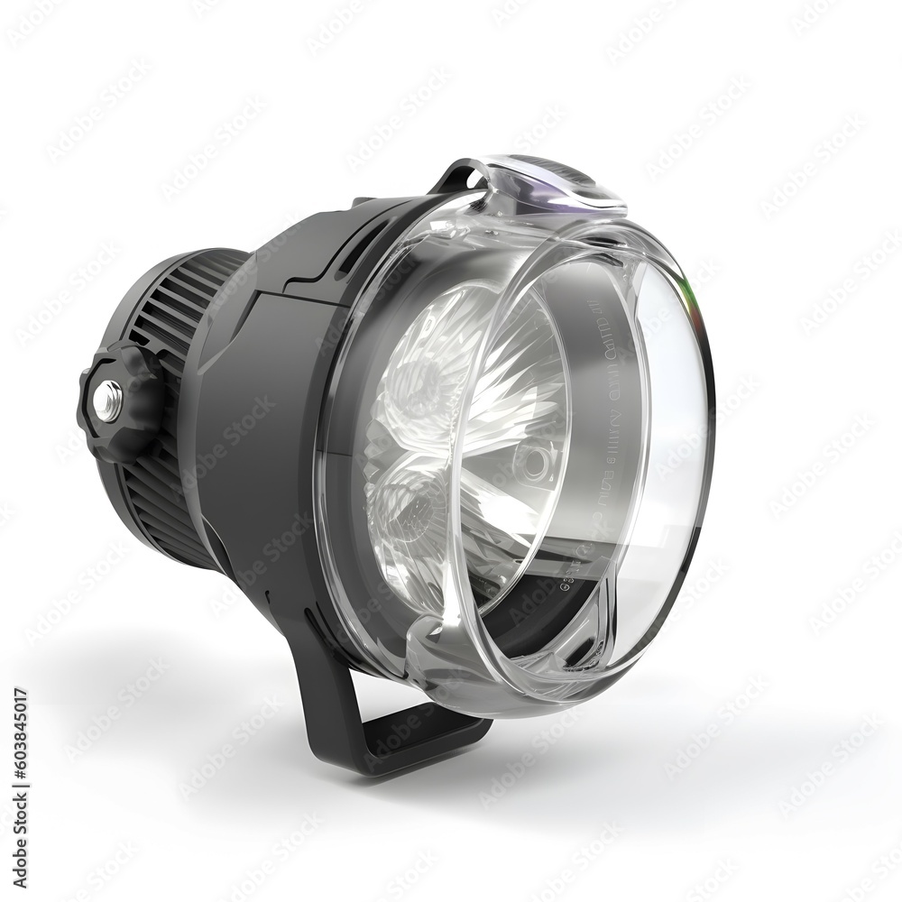 realistic single,Headlamp,side view,white background,high detail, 8k ...