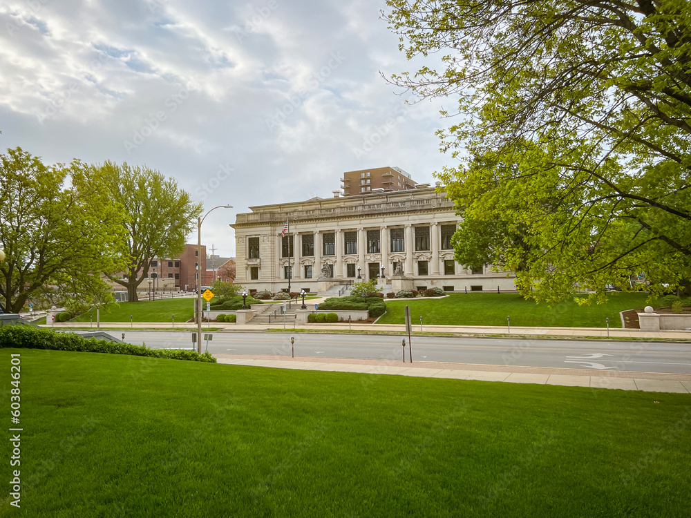 Long View of the Illinois Supreme Courthouse in Springfield, Illinois ...