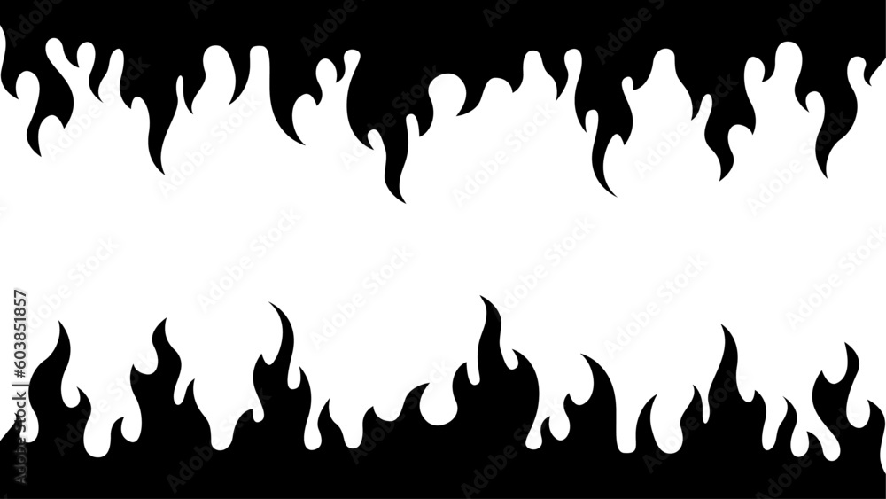 Black fire flames in tribal style for backgrouund and vehicle ...