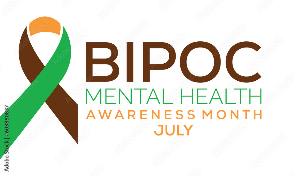 Bipoc mental health awareness month in July. banner design template ...