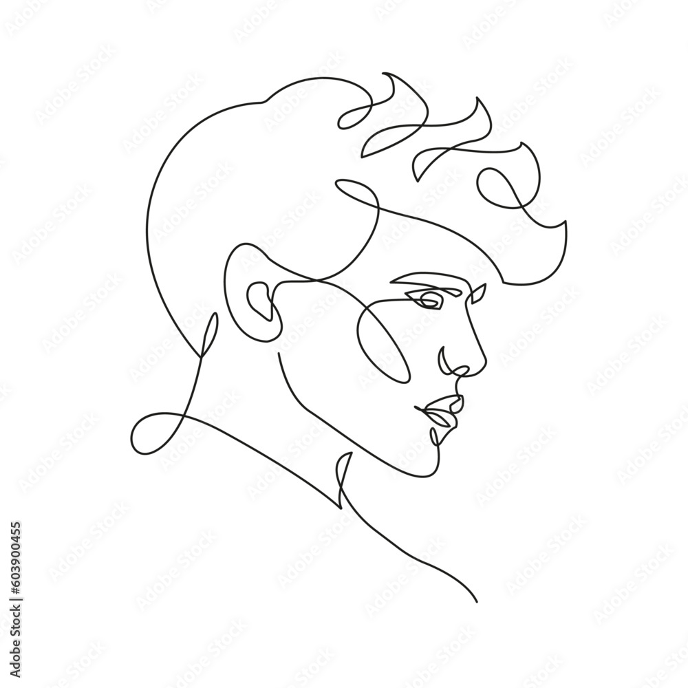 Simple Man Face Drawings