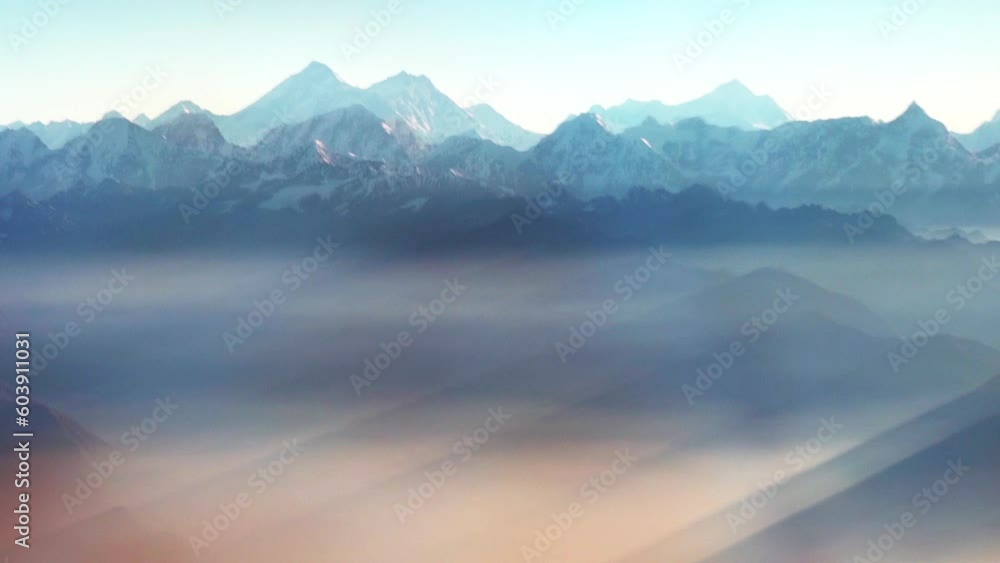 Cockpit first view Mt Everest Lhotse Himalayas Nepal Kathmandu ...