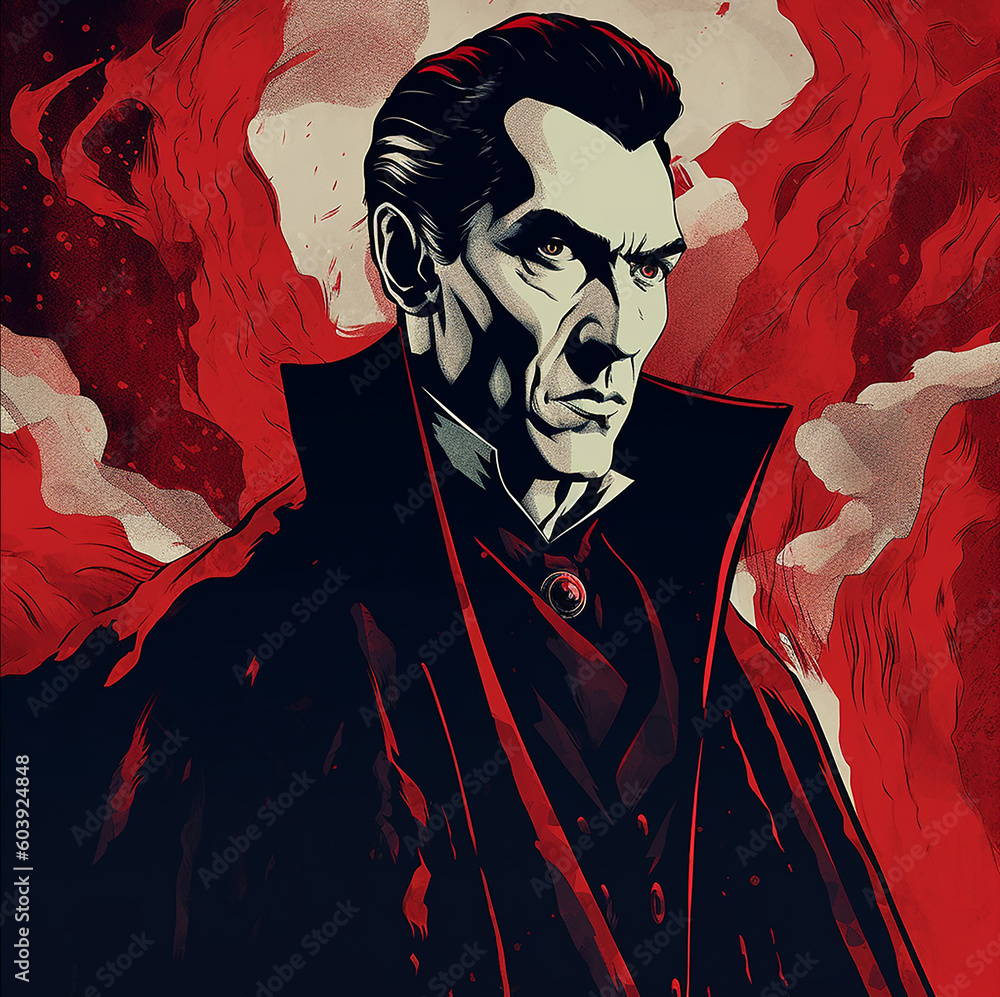 Character based on horror movies, vampire man, created from traditional ...