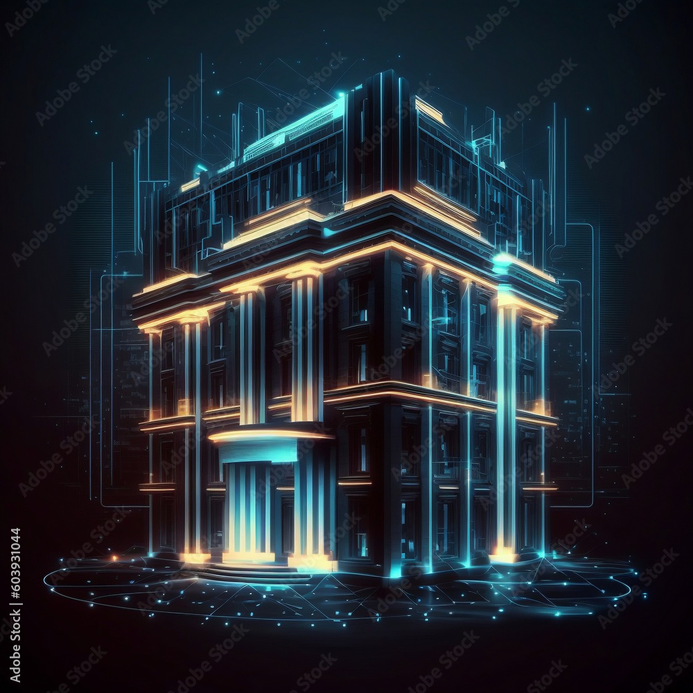 digital design of building, generative Artificial Intelligence Stock ...