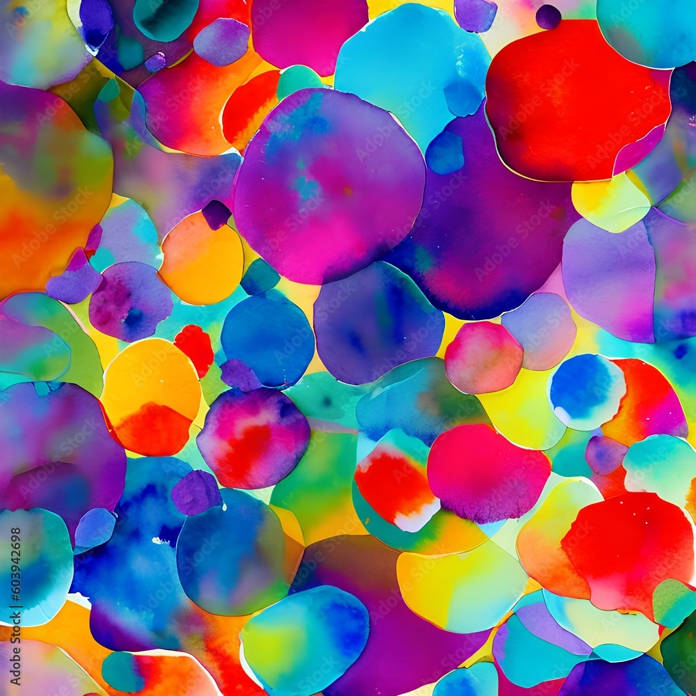 513 Abstract Watercolor Blobs: A vibrant and dynamic background ...