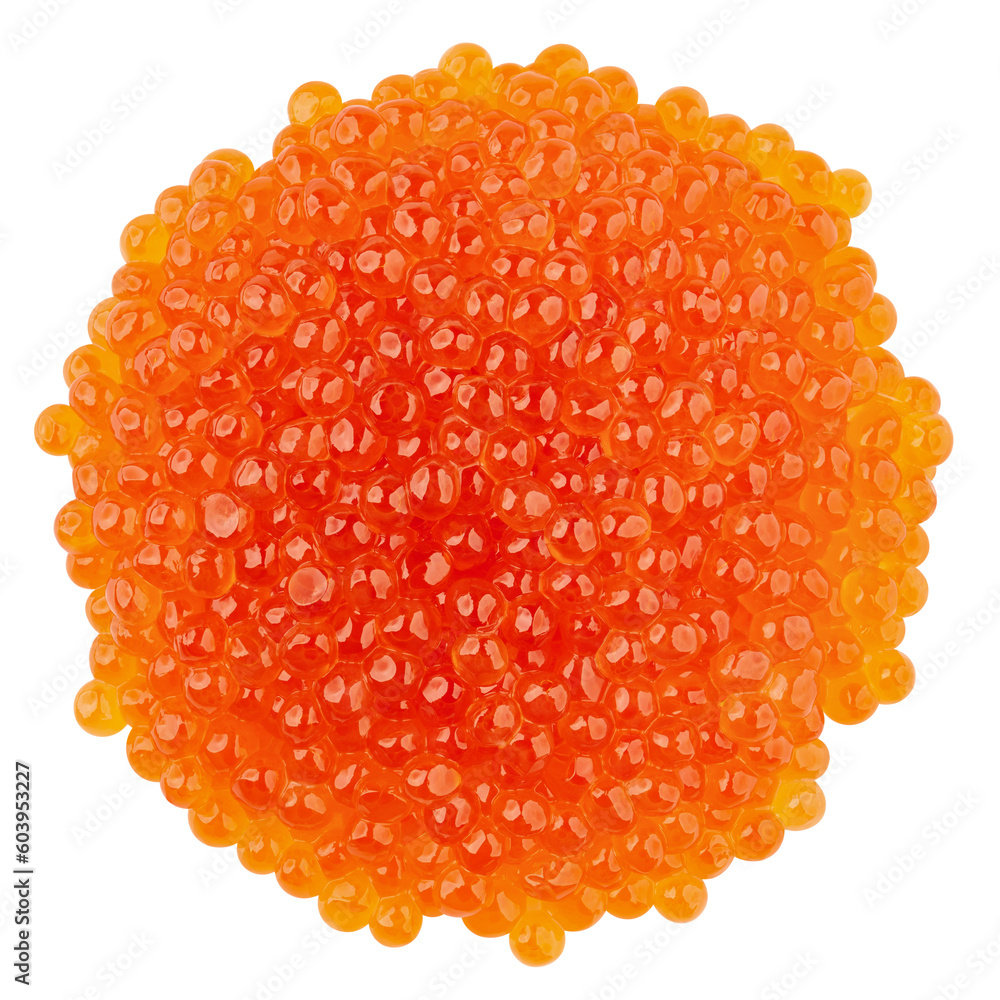 red Caviar, isolated on white background, full depth of field Stock ...