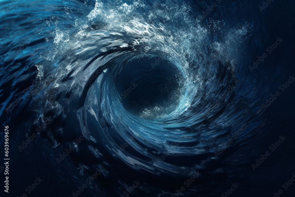 An artistic representation of a water vortex or whirlpool, symbolizing ...
