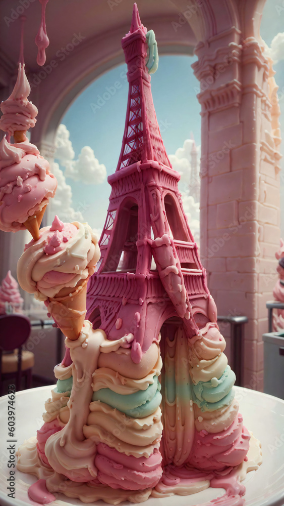 GelatoStyle, Eiffel Tower, Parisian landmarks, French architecture ...