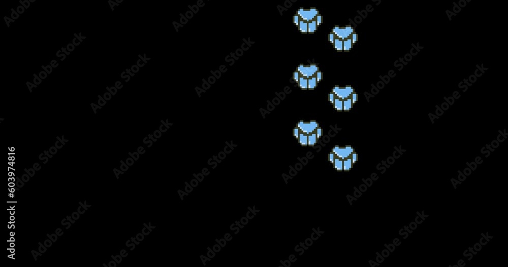 Pixel art animal paw prints. Pixel cute cartoon funny paws along the ...