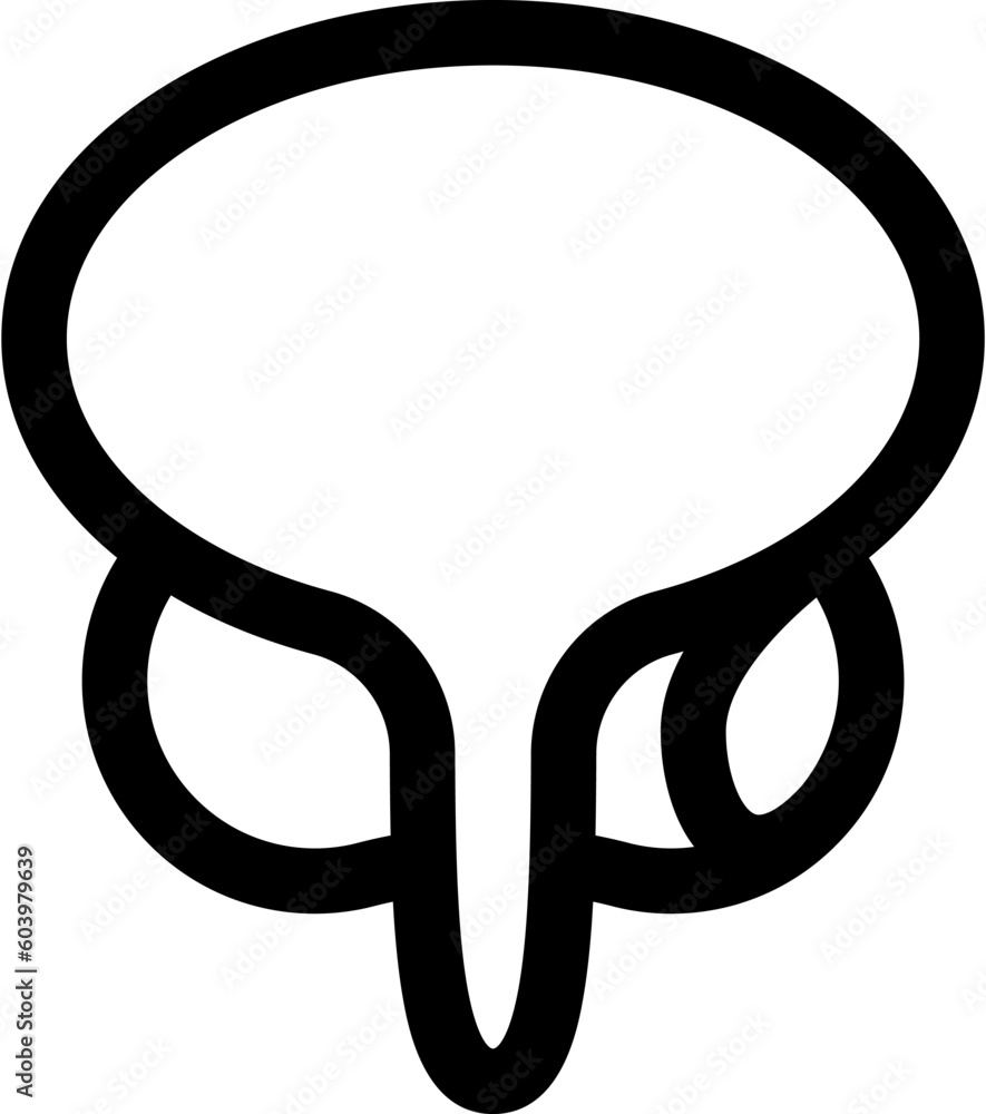 Prostate Icon. Prostate Vector illustration isolated on transparent ...