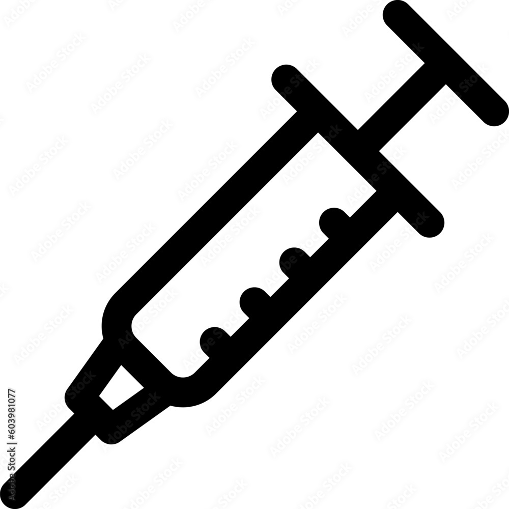 Syringe Icon. Syringe Vector illustration isolated on transparent ...