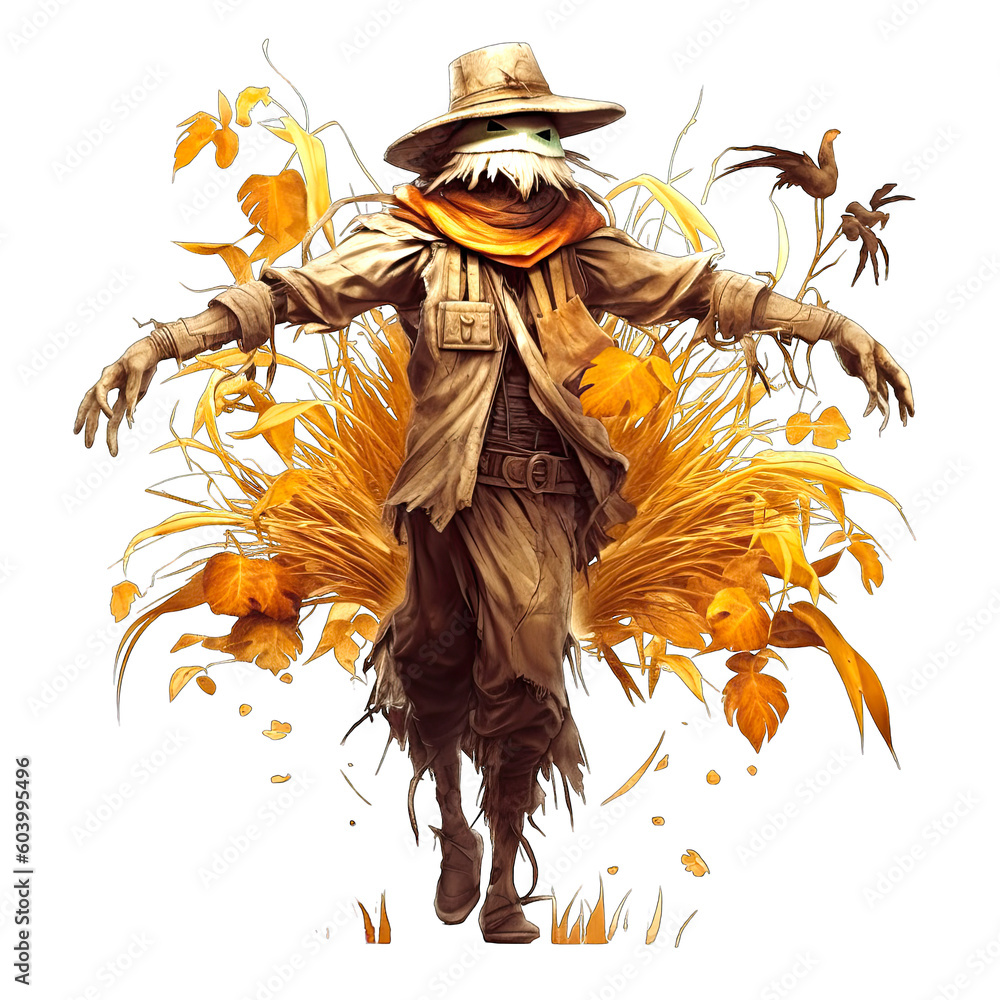 scarecrow, fantasy art, isolated on transparent background, ai ...