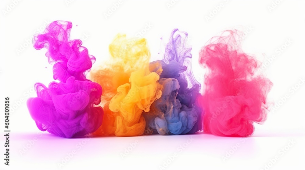 Abstract background with smoky clouds with flowing and curling waves ...