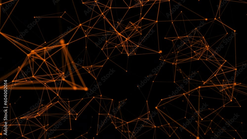 3D animation. Plexus style background. High tech digital technology ...