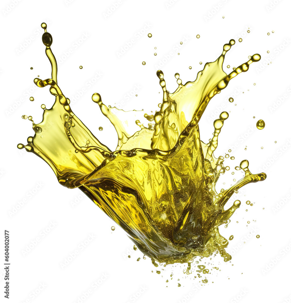 dynamic, fresh olive oil splash explosion on transparent background ...