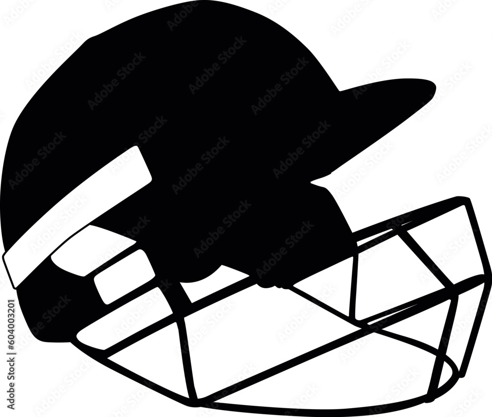 Vetor de Cricket Helmet SVG Cut File for Cricut and Silhouette, EPS ...