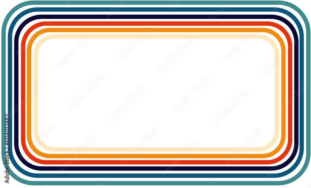 vintage color frame for text or photo, red green blue orange and beige ...