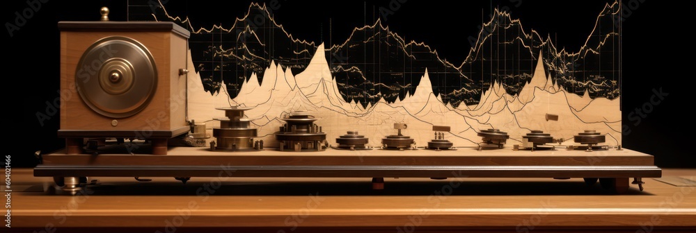 Seismological instrument for measuring earthquakes.art techno ...