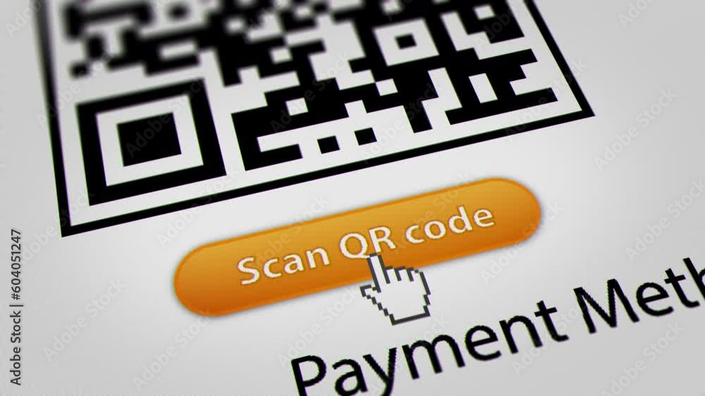 Video Stock Animated Mouse Cursor Clicking "Scan QR Code" Button ...