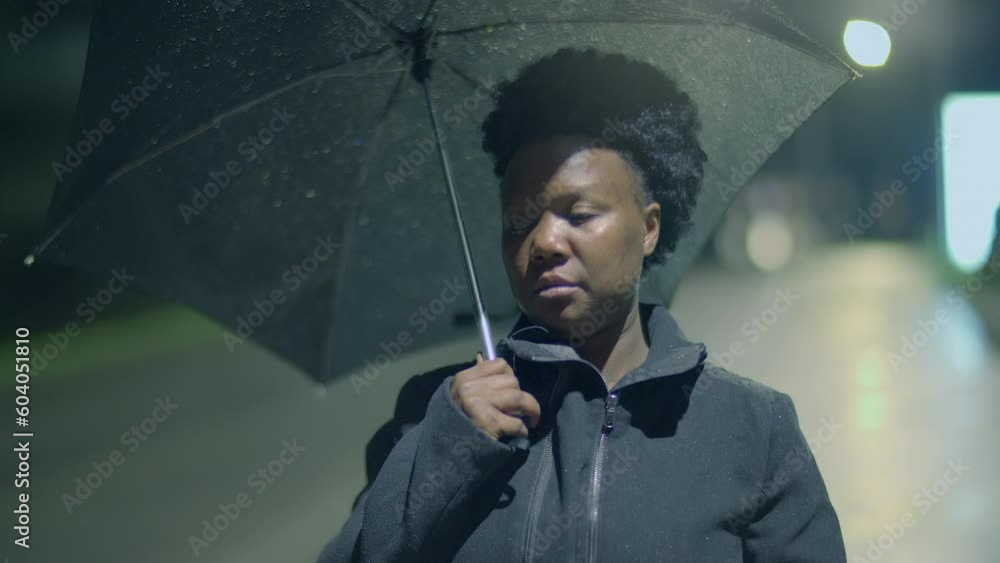 Lonely African Female Person with Black Curly Hair Being Depressed ...