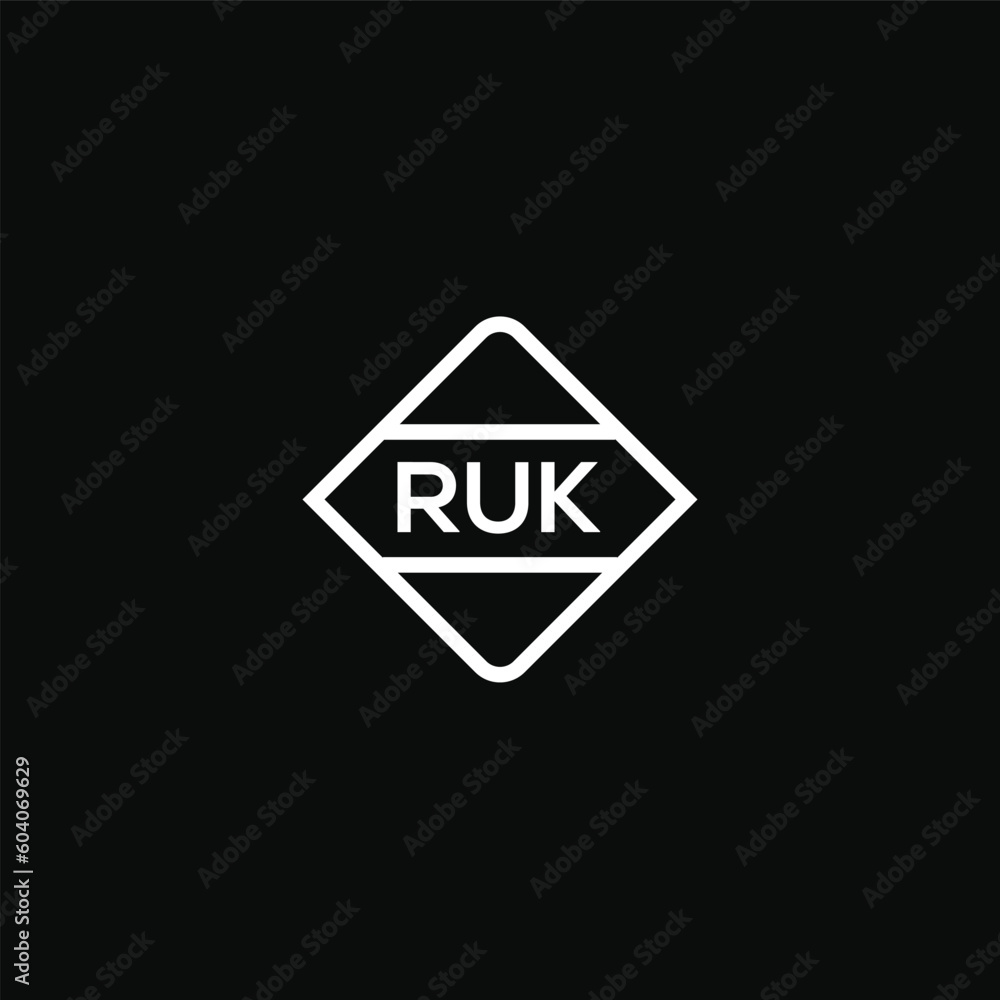 RUK letter design for logo and icon.RUK typography for technology ...